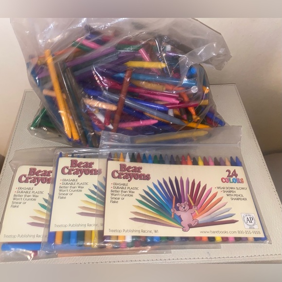 Toys | Lot Of Bear Crayonsdurable And Erasable Crayons | Poshmark